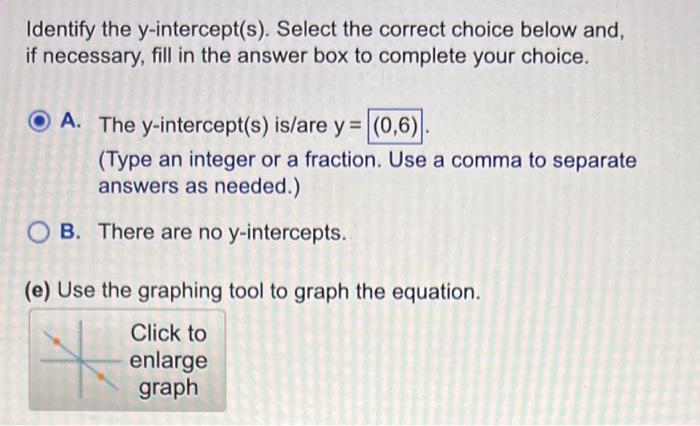 Solved For the equation y=x2+4x+6, complete parts a) through | Chegg.com