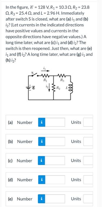 Solved In the figure, E=128 V,R1=10.3Ω,R2=23.8 Ω,R3=25.4Ω, | Chegg.com
