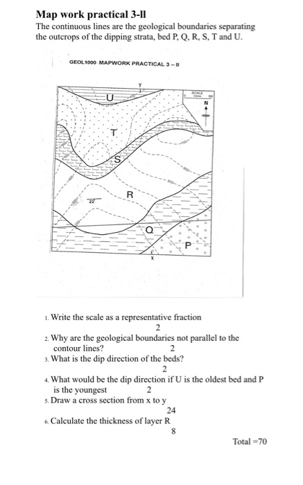 Solved Map work practical 3-11 The continuous lines are the | Chegg.com