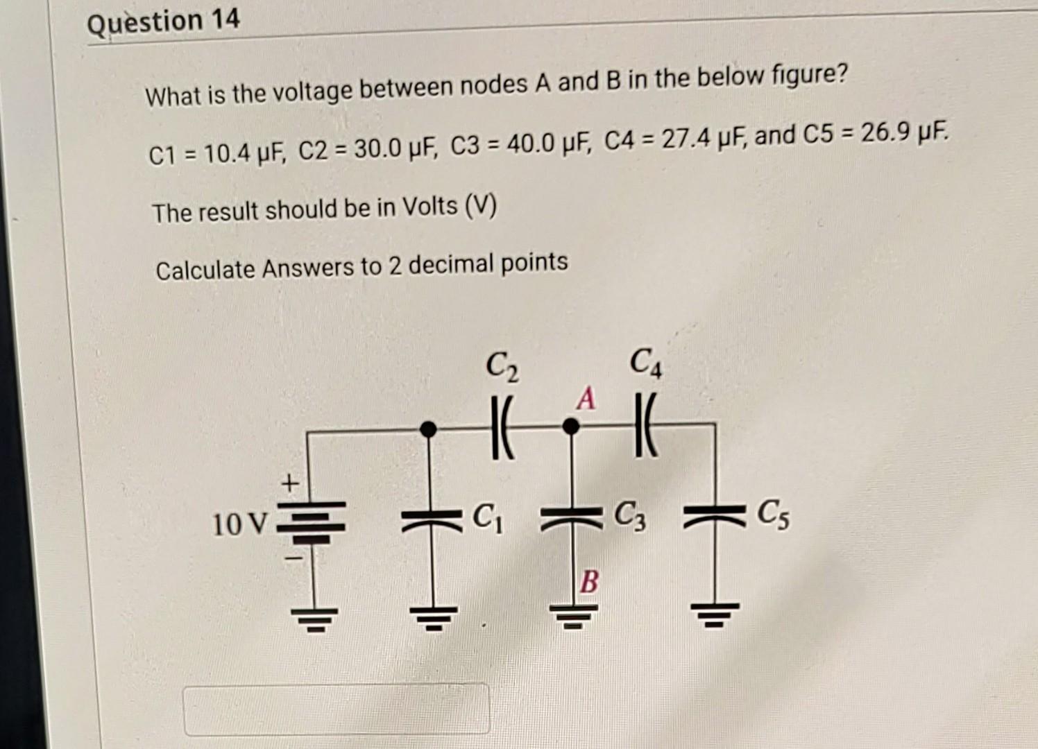 Solved What is the voltage between nodes A and B in the | Chegg.com