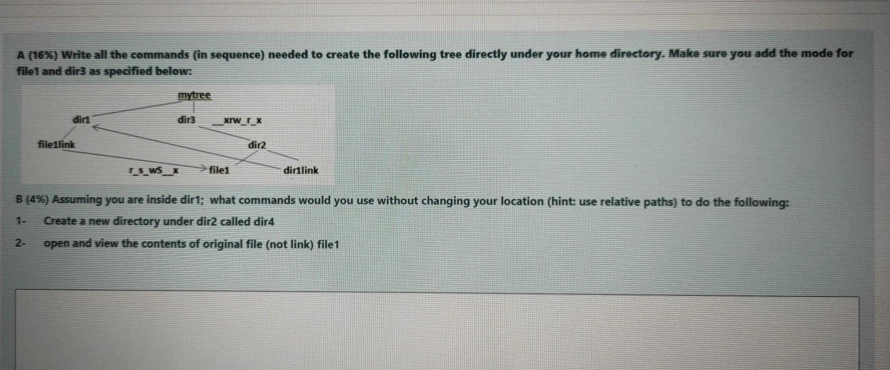 Solved A (16%) Write all the commands (in sequence) needed | Chegg.com