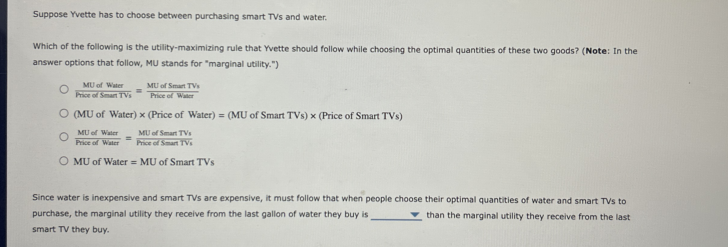 Solved Suppose Yvette has to choose between purchasing smart | Chegg.com