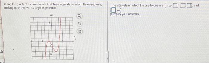 Solved Using the graph off shown below, find three intervals | Chegg.com