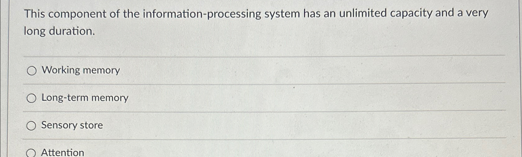 Solved This component of the information-processing system | Chegg.com