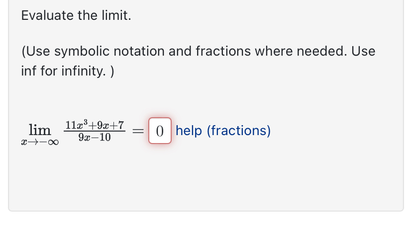 Solved Evaluate the limit.(Use symbolic notation and | Chegg.com