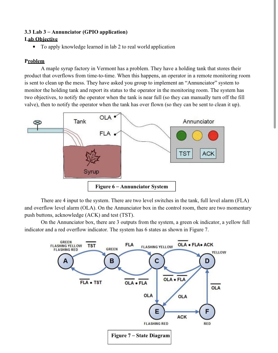Solved 3.3 ﻿Lab 3 - ﻿Annunciator (GPIO application)Lab | Chegg.com