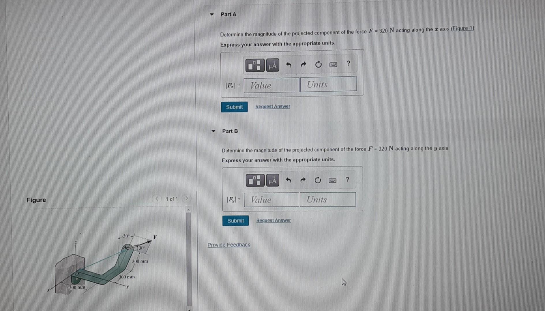 Solved Determine The Magnitude Of The Projected Component Of