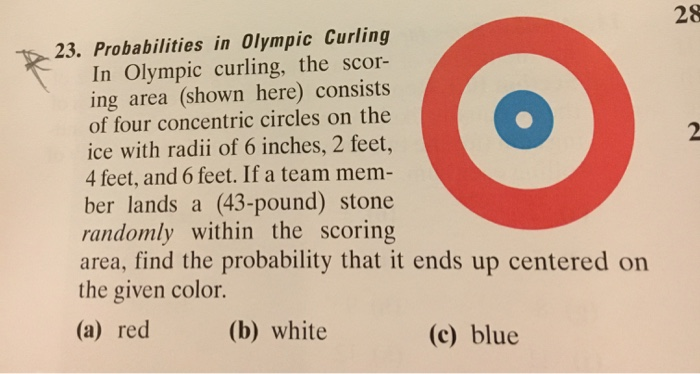 Solved 23. Probabilities in Olympic Curling In Olympic | Chegg.com