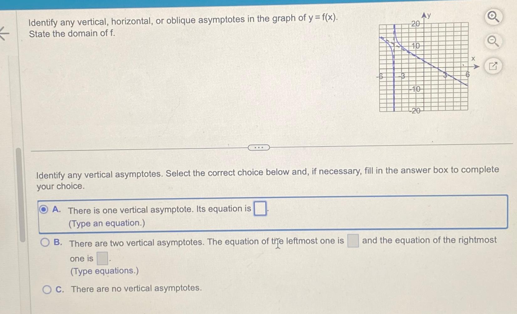 Solved Identify any vertical, horizontal, or oblique | Chegg.com