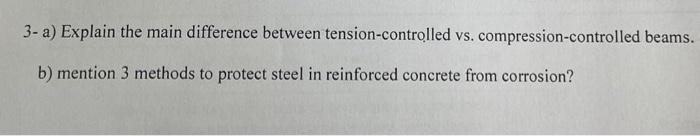 Solved 3- a) Explain the main difference between | Chegg.com