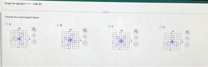 Solved Graph the equation r=1-2 sin 30. Choose the correct | Chegg.com