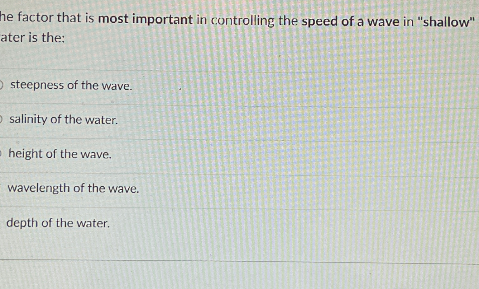 Solved he factor that is most important in controlling the | Chegg.com