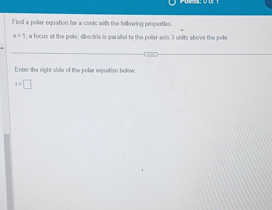 Solved Find a polar equation for a conic with the following | Chegg.com