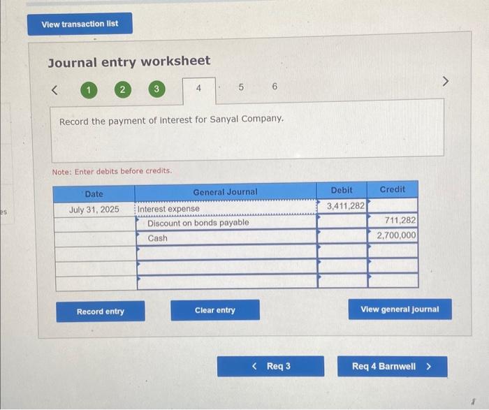 Solved Journal entry worksheet Record the | Chegg.com