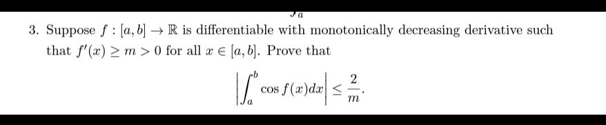 Solved Suppose f:[a,b]→R ﻿is differentiable with | Chegg.com