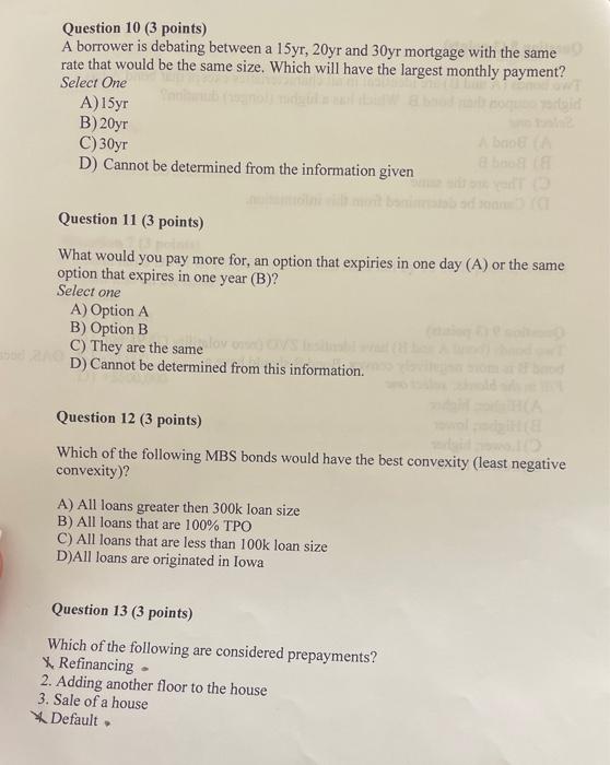 Solved Question 10 ( 3 points) A borrower is debating | Chegg.com