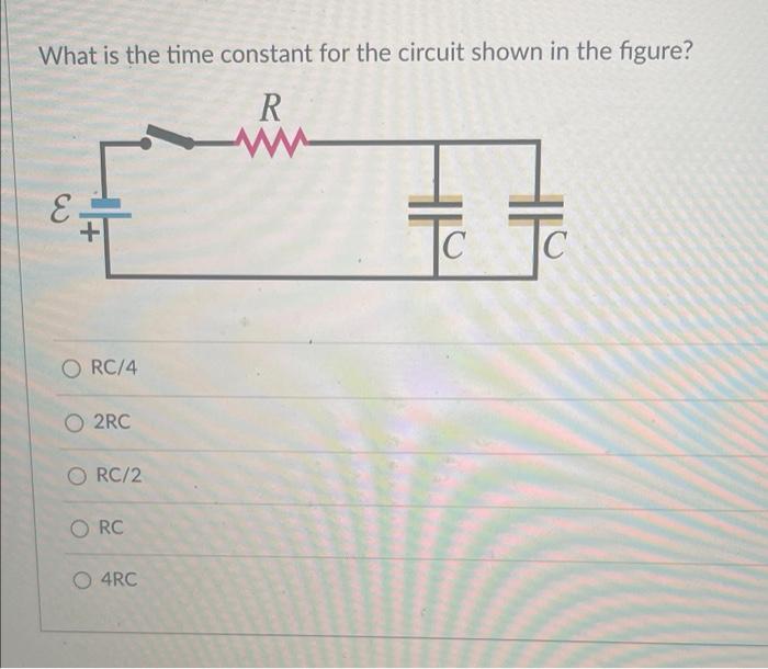 Solved What is the time constant for the circuit shown in | Chegg.com