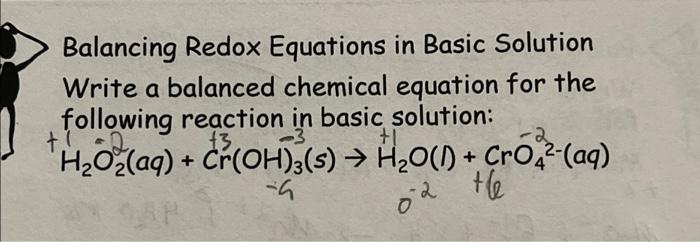 Solved Balancing Redox Equations in Basic Solution Write a | Chegg.com