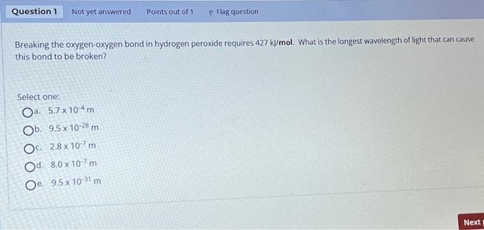 Solved Breaking the oxygen-oxygen bond in hydrogen peroxide | Chegg.com