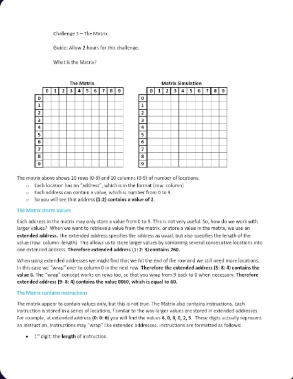 Solved Challenge 3 - The MatrixGuide: Allow 2 hours for | Chegg.com Solved Challenge 3 - The MatrixGuide: Allow 2 hours for | Chegg.com