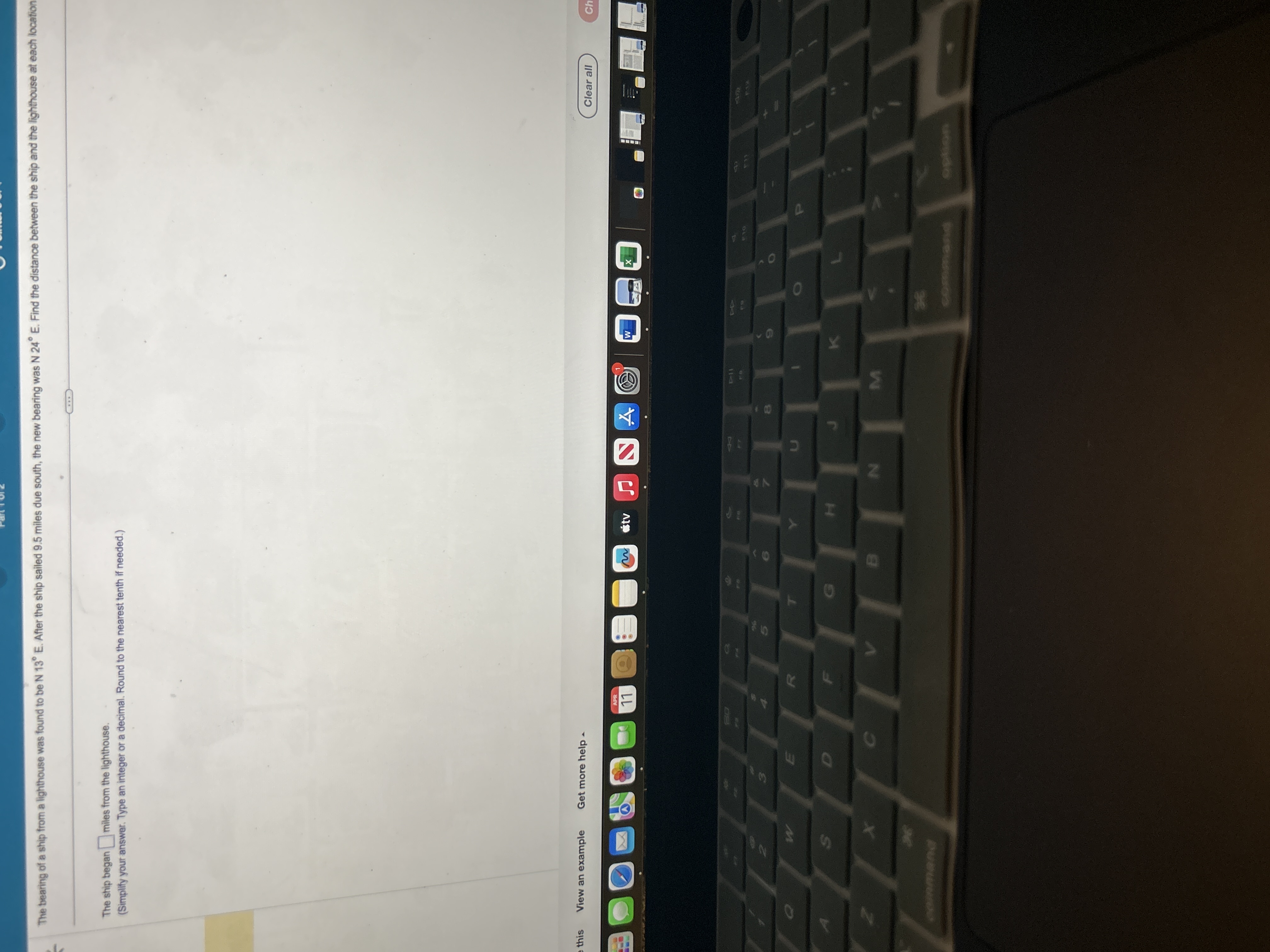 Solved The bearing of a ship from a lighthouse was found to | Chegg.com