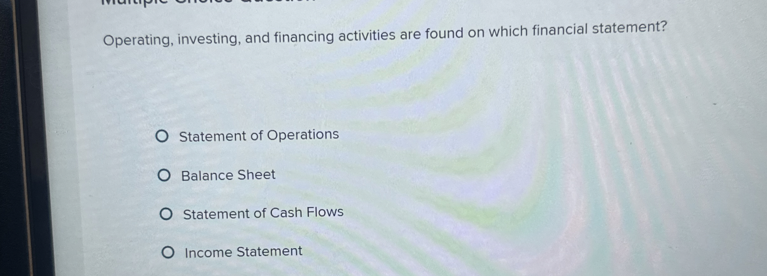 Solved Operating, investing, and financing activities are | Chegg.com