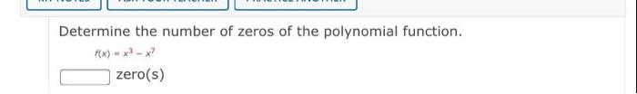 Solved Determine the number of zeros of the polynomial | Chegg.com