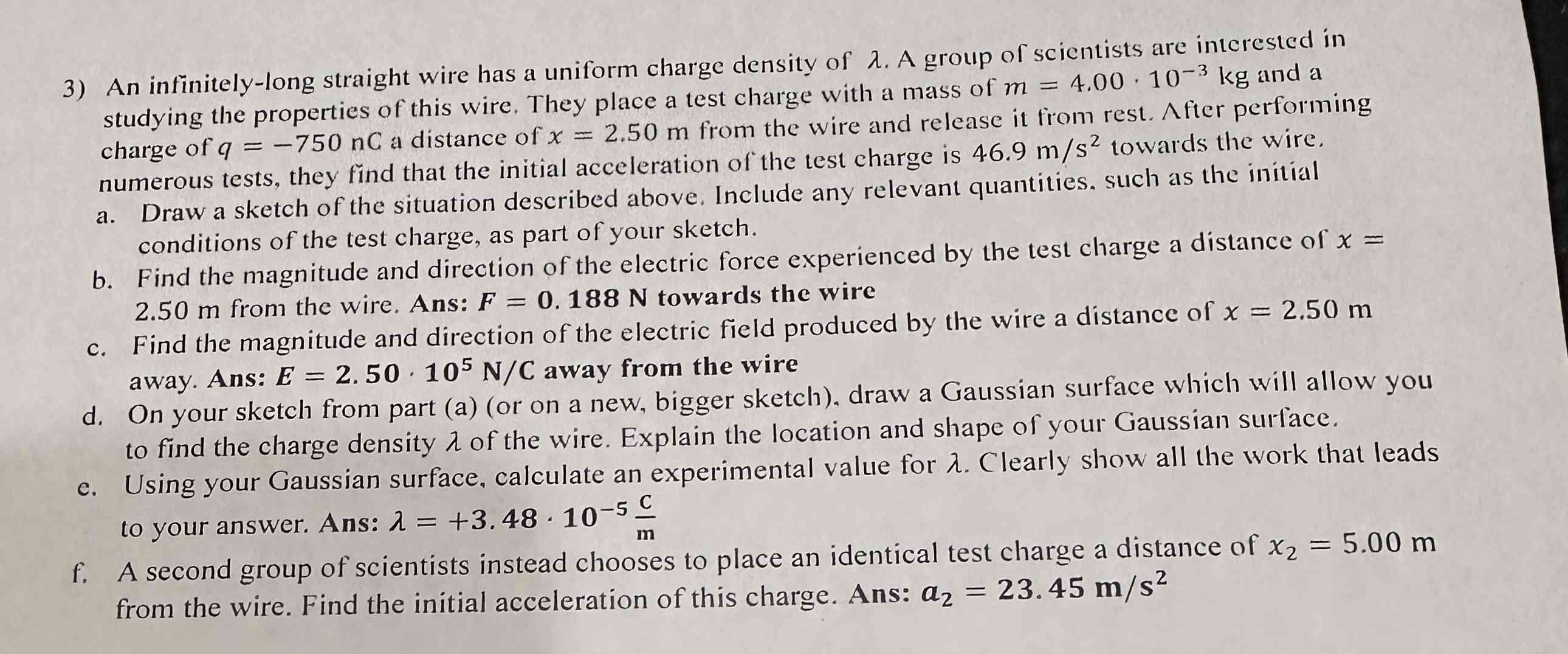 Solved AP Physics C - ﻿Continuous Charge Distributions & | Chegg.com