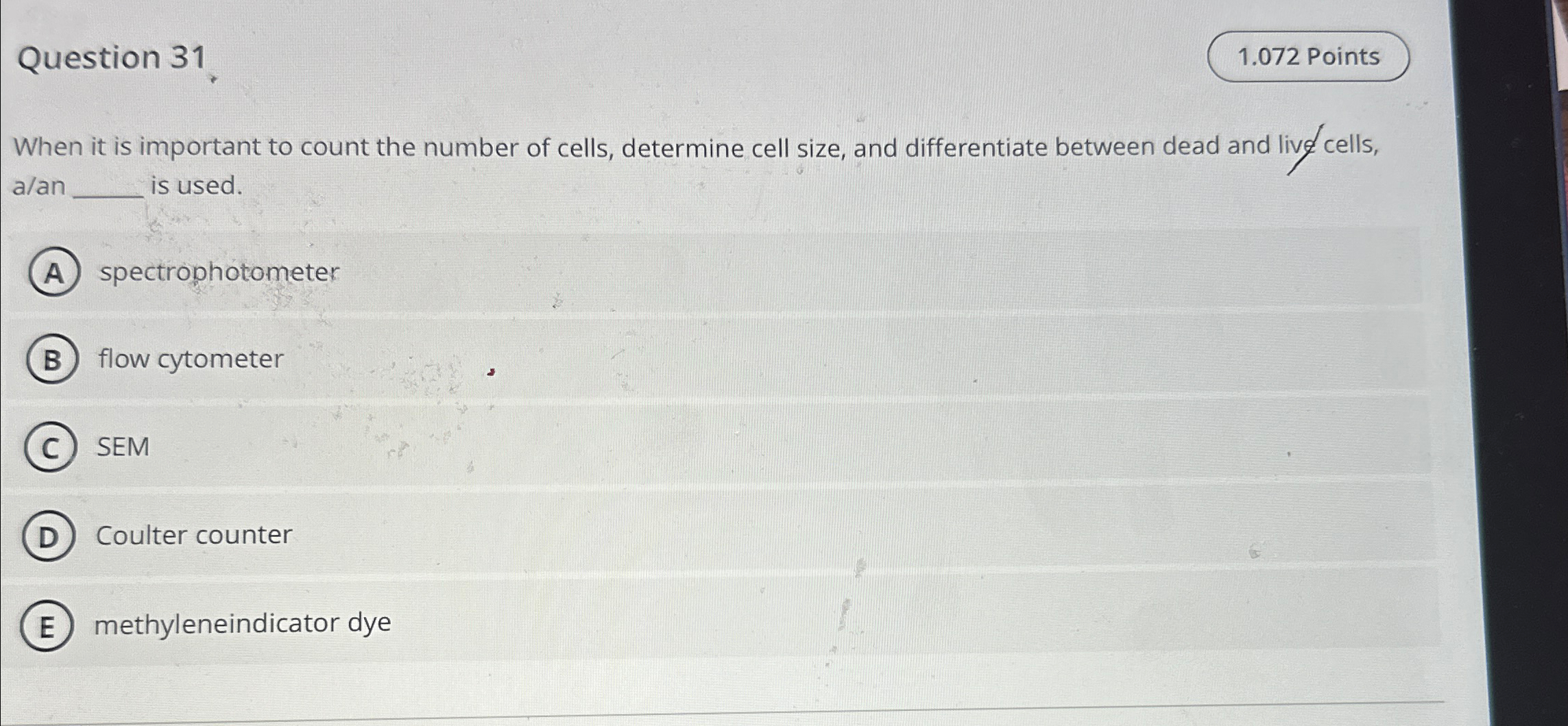 Solved Question 31When it is important to count the number | Chegg.com