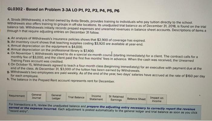 GL0302 - Based on Problem 3-3A LO P1, P2, P3, P4, P5, | Chegg.com