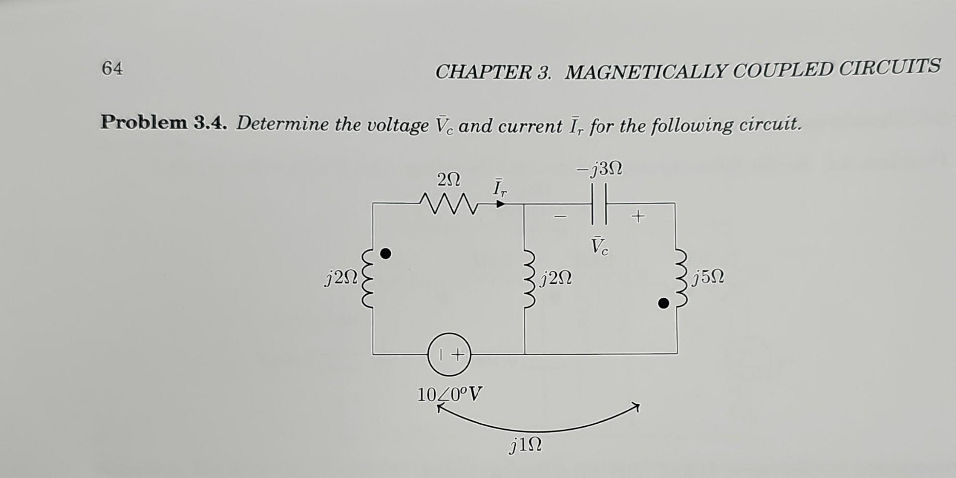 Solved 64 CHAPTER 3. MAGNETICALLY COUPLED CIRCUITS Problem | Chegg.com