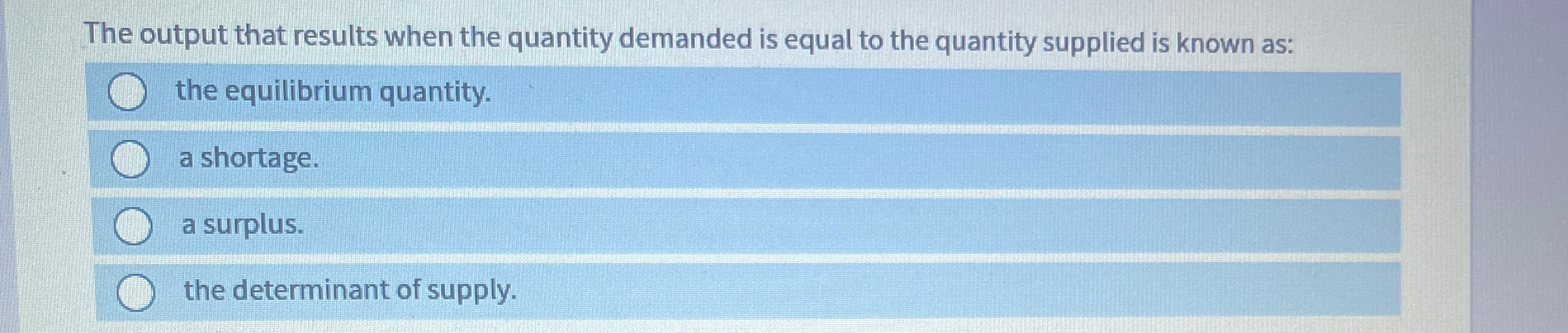 Solved The output that results when the quantity demanded is | Chegg.com