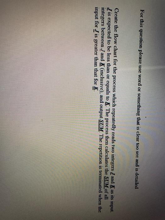 Solved For this question please use word or something that | Chegg.com