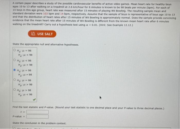 Solved A certain paper describes a study of the possible | Chegg.com