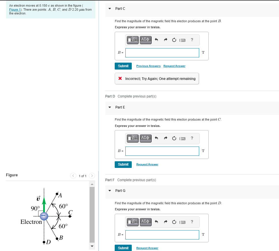 Solved An electron moves at 0.150c ﻿as shown in the figure | Chegg.com