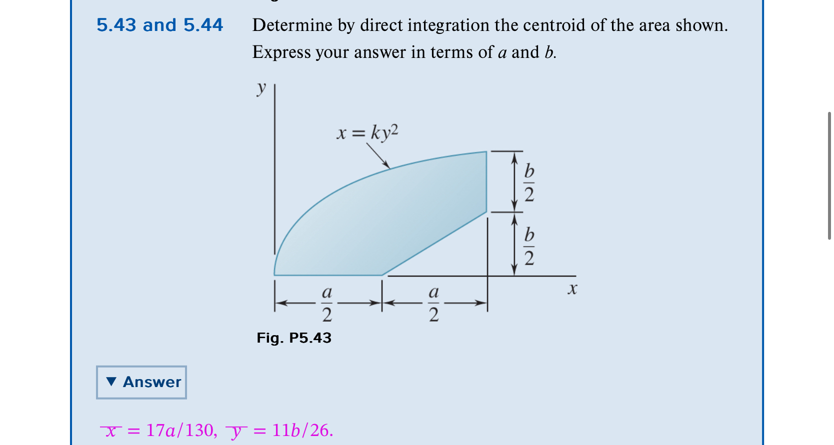 Solved 5.43 ﻿and 5.44 ﻿Determine by direct integration the | Chegg.com