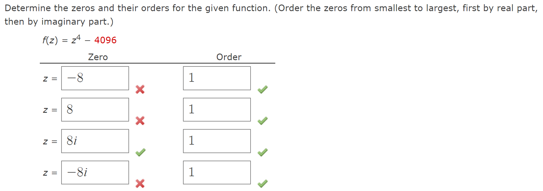 Solved Determine the zeros and their orders for the given | Chegg.com