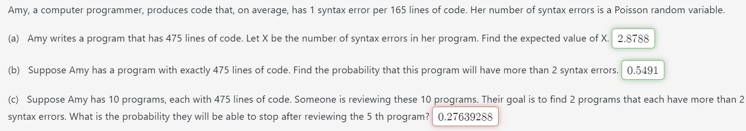 Solved Amy, a computer programmer, produces code that, on | Chegg.com