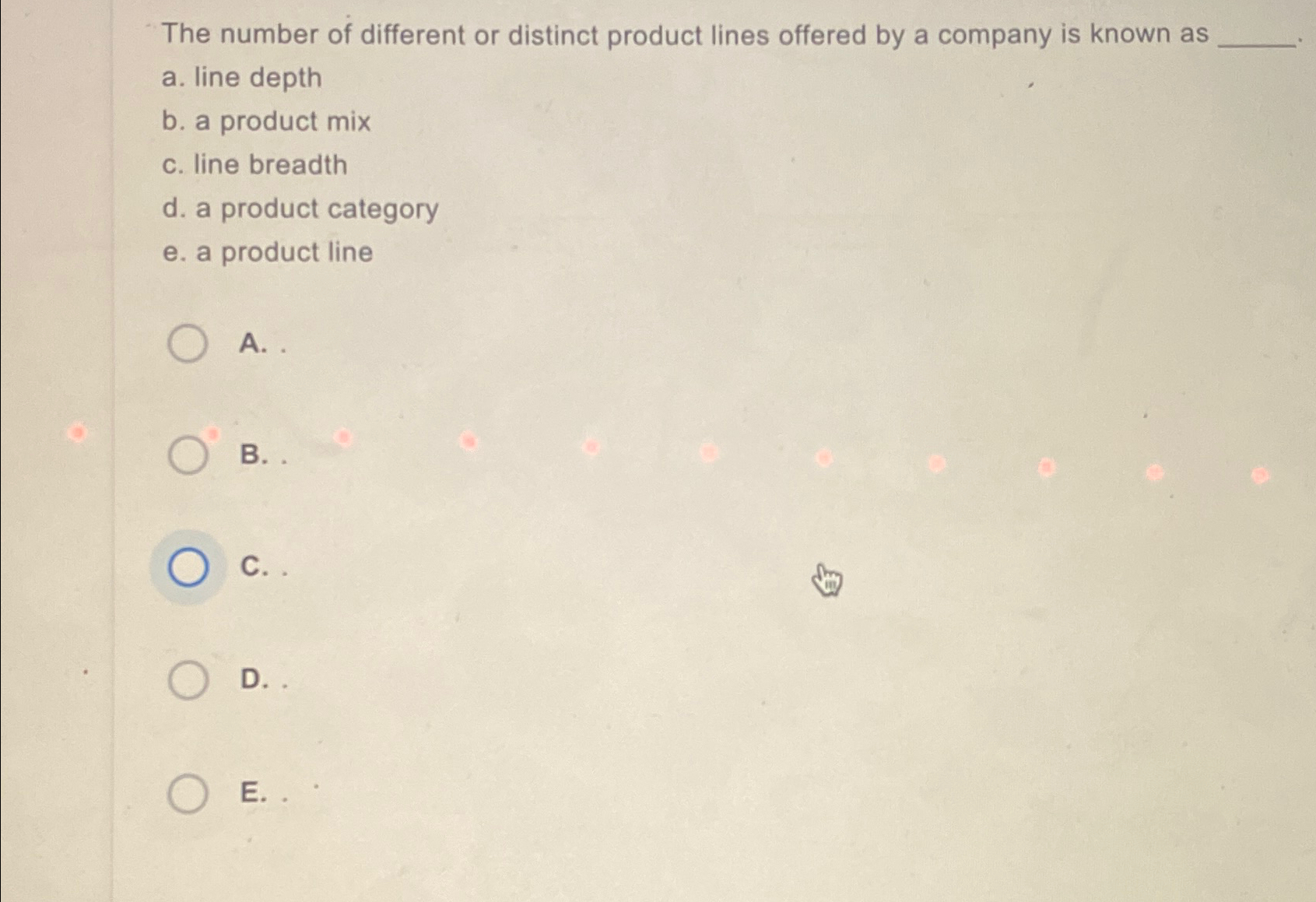 Solved The number of different or distinct product lines | Chegg.com