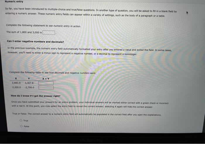 Solved Numeric entry So far, you have been introduced to | Chegg.com