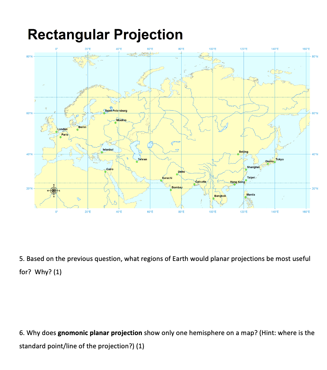 Solved Rectangular Projection5. ﻿Based on the previous | Chegg.com