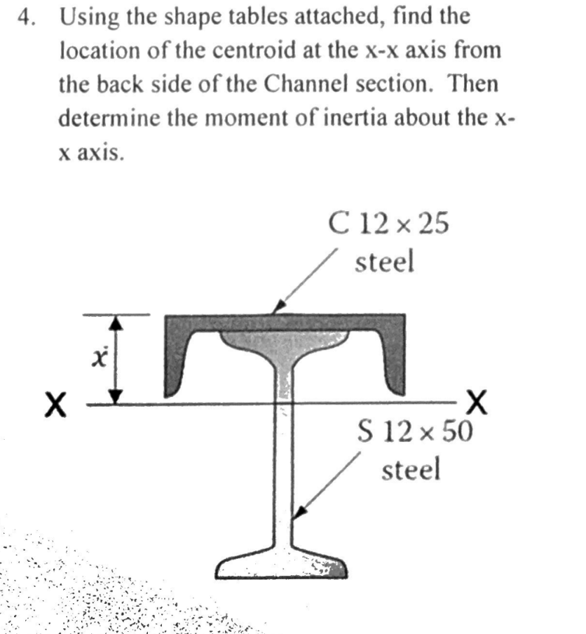 Solved 4. ﻿Using the shape tables attached, find the | Chegg.com