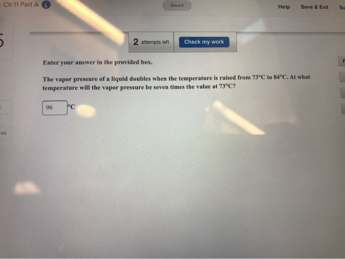 Solved Help Submit 1 Part A i Saved Save & Exit 2 attempts | Chegg.com