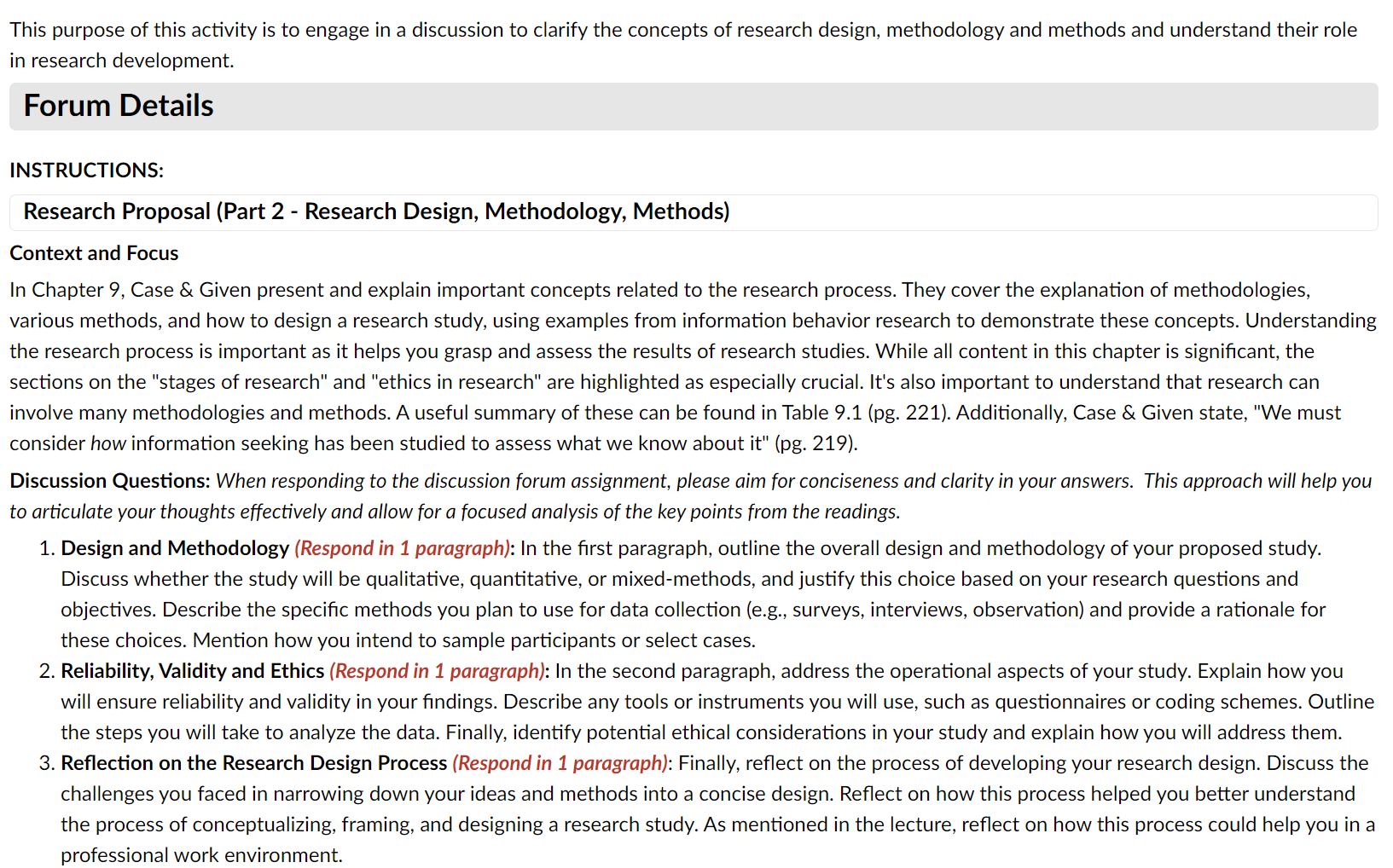 Context and FocusIn Chapter 9, ﻿Case & Given present | Chegg.com