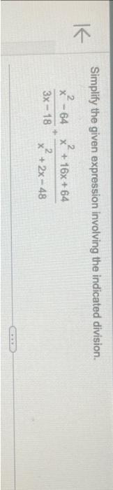 Solved Simplify the given expression involving the indicated | Chegg.com