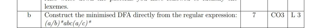 Solved \begin{tabular}{|c|l|c|c|c|} \hline & lexemes. & & \\ | Chegg.com