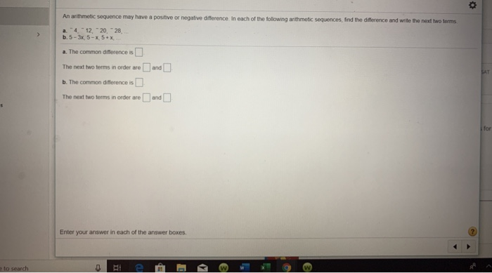 Solved An arithmetic sequence may have a positive or | Chegg.com