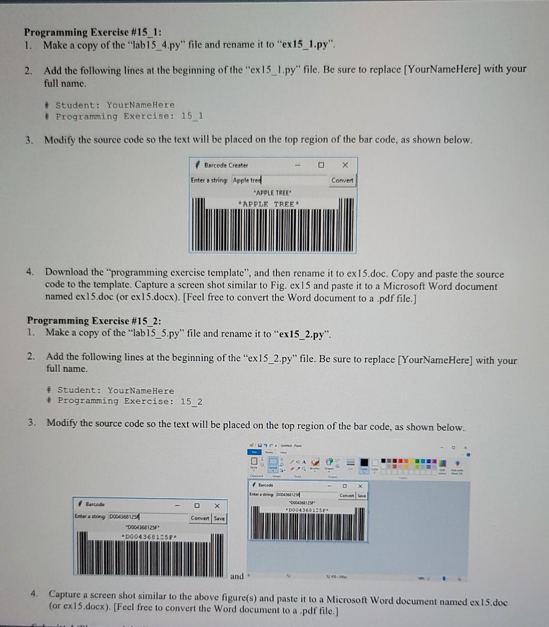 Solved Programming Exercise #15_1: 1. Make a copy of the | Chegg.com