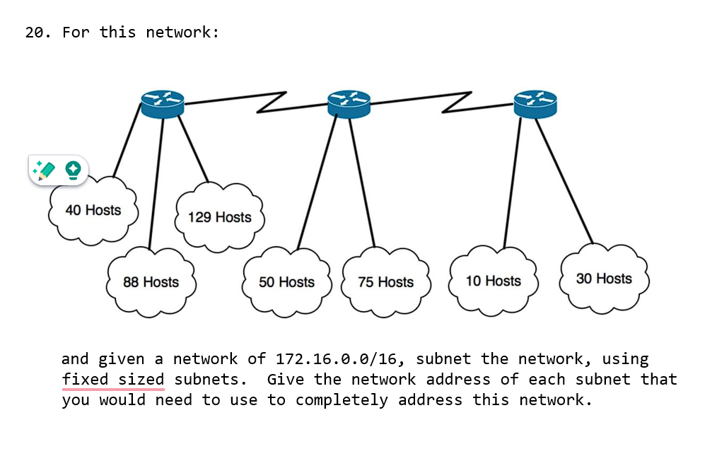 Solved For this network:and given a network of | Chegg.com