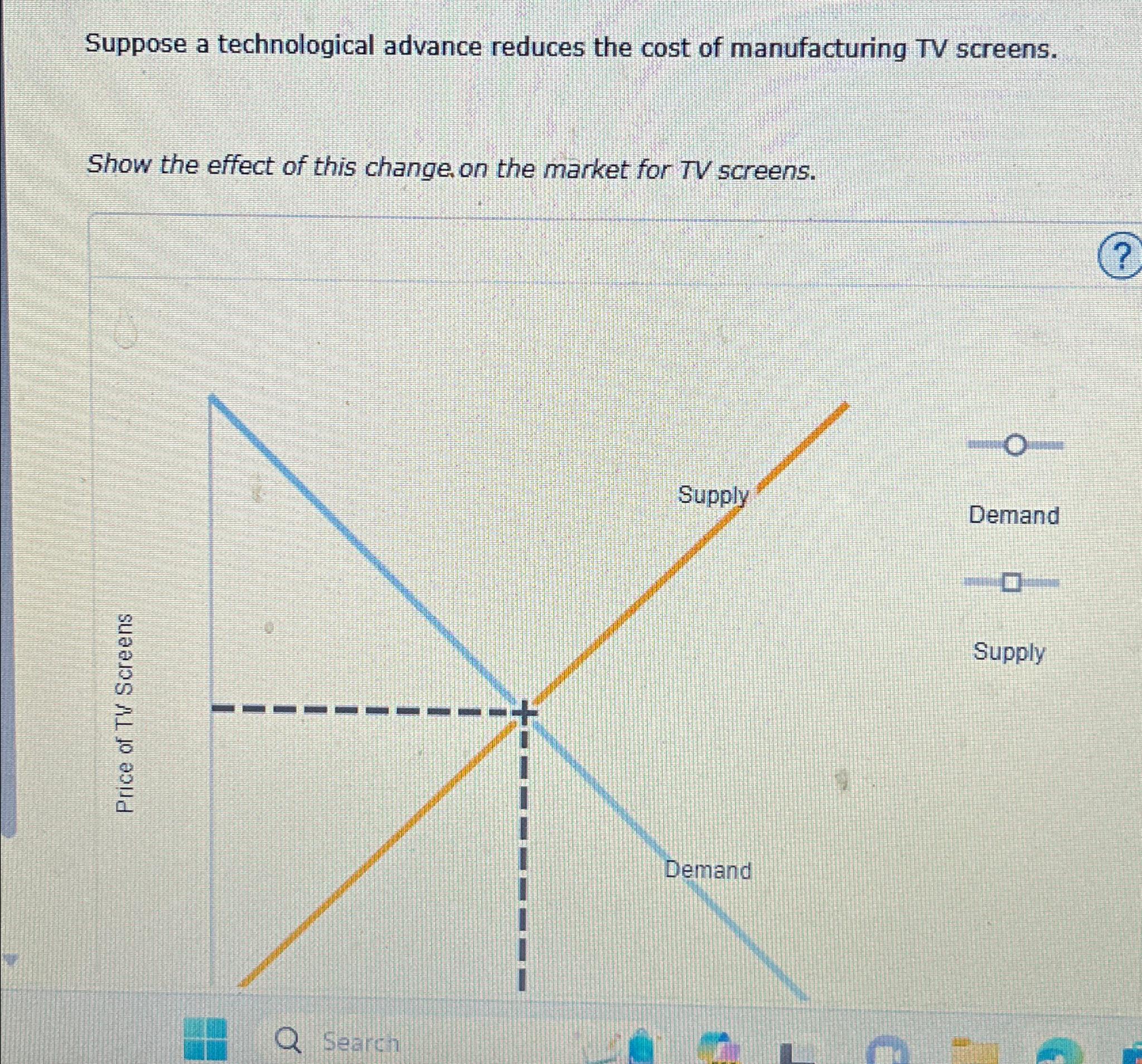 Solved Suppose a technological advance reduces the cost of | Chegg.com Solved Suppose a technological advance reduces the cost of | Chegg.com